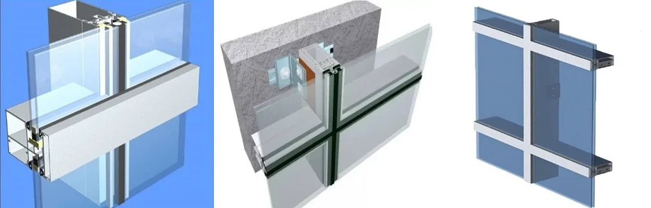 Insulated Glass Facade Curtain Wall Structural Glazing Stick Built ...