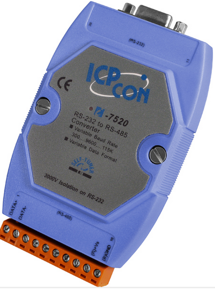 泓格模块_ICPCON_I-7520_RS-485转RS-232_上海栎帛电子科技_泓格科技大陆总代理