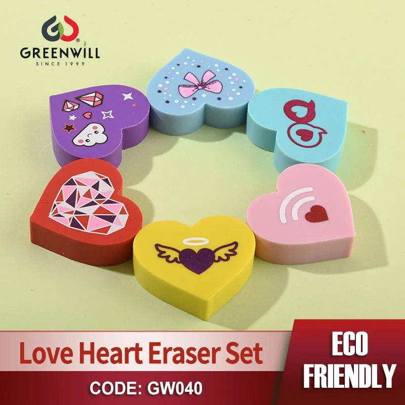 Fancy Heart Eraser-Factory-Seller-Exporter-On Sale