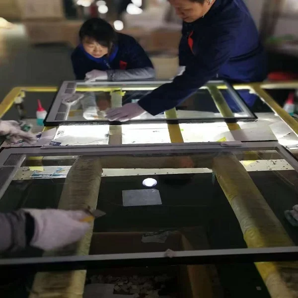 Indoor Hollow Shutter Glass Customizer-Blinds Inside Glass Door ...