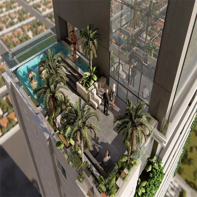 Modular skyscraper with steel structure for residential complex -FAMOUS