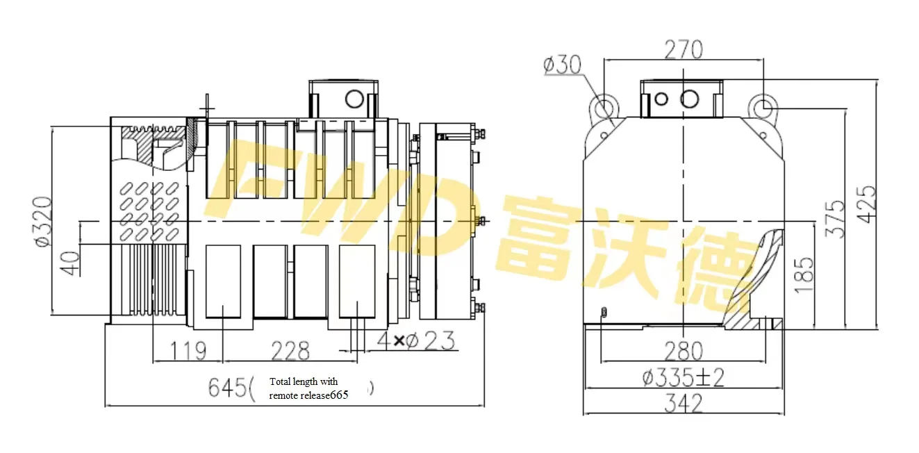 Small Size Gearless Traction Machine For Sale-Compact-FORVORDA