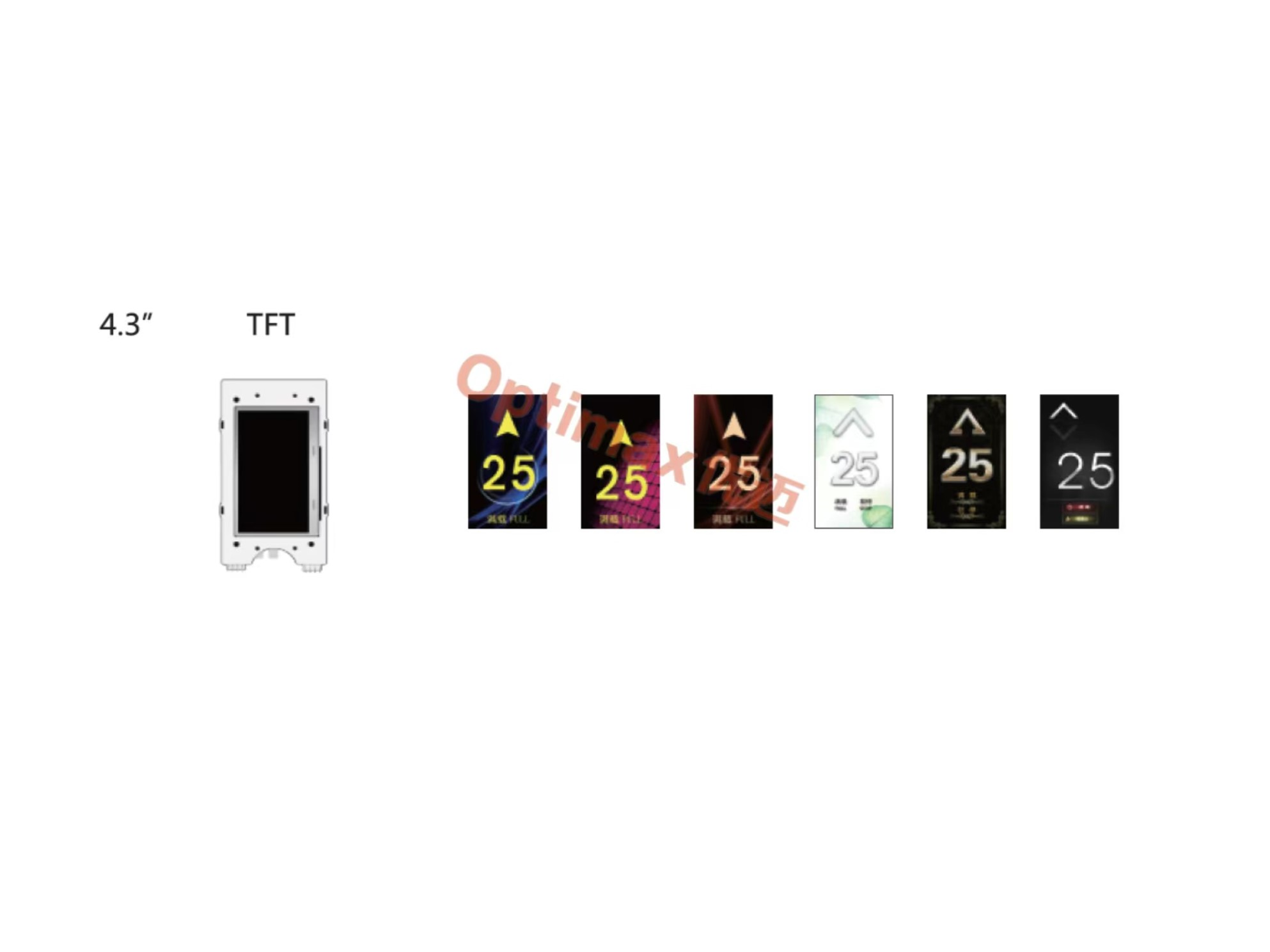 Elevator Tft Display Monitor Manufacturer-Parallel-Single-Optimax