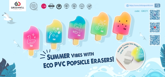 Eco PVC Popsicle Eraser-Greenwill Stationery