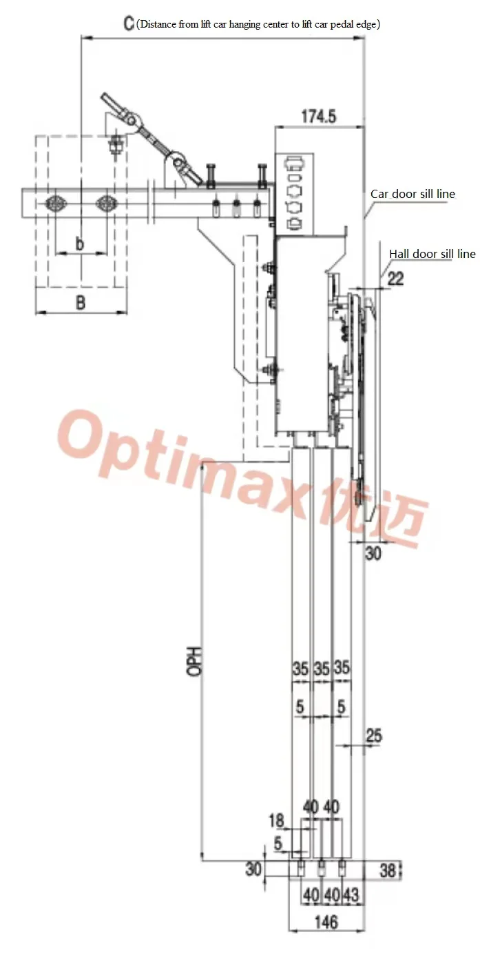 Three Panel Side Opening Elevator Door System-Supplier-Dealer-Optimax