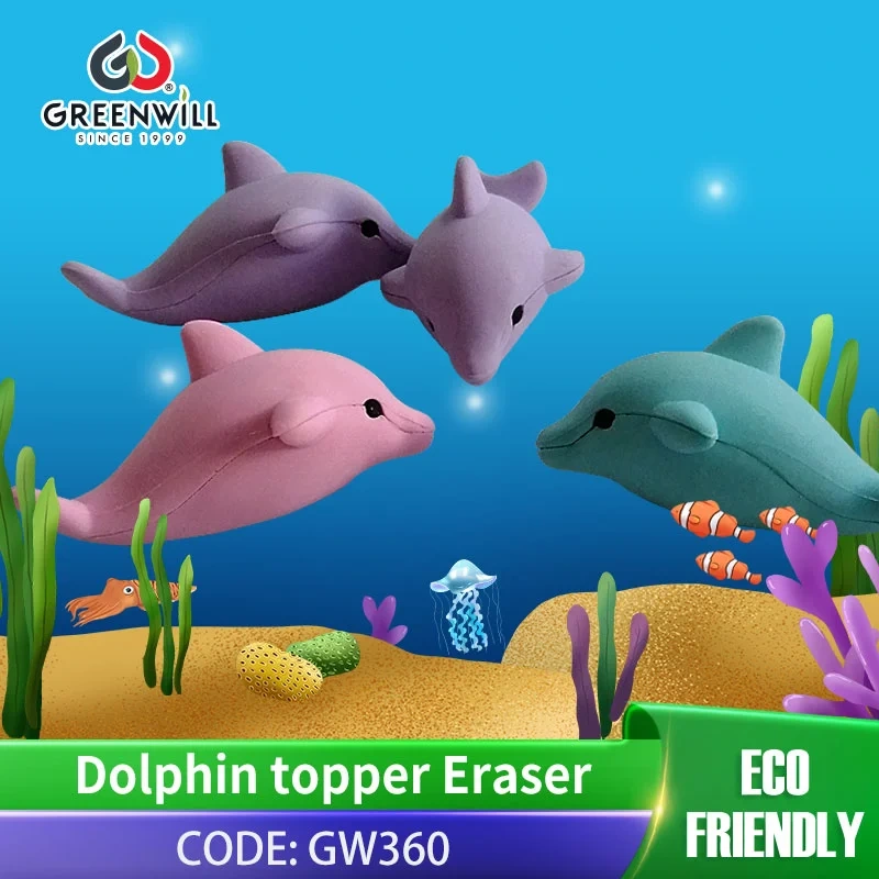 Dolphin Eraser-Dolphin Topper Eraser-Factory-Seller-Exporter