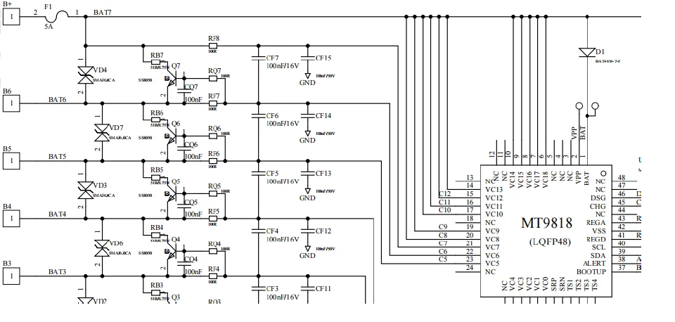 航天民芯AFE芯片MT9818在低压BMS方案中的应用_深圳迪赛发科技有限公司