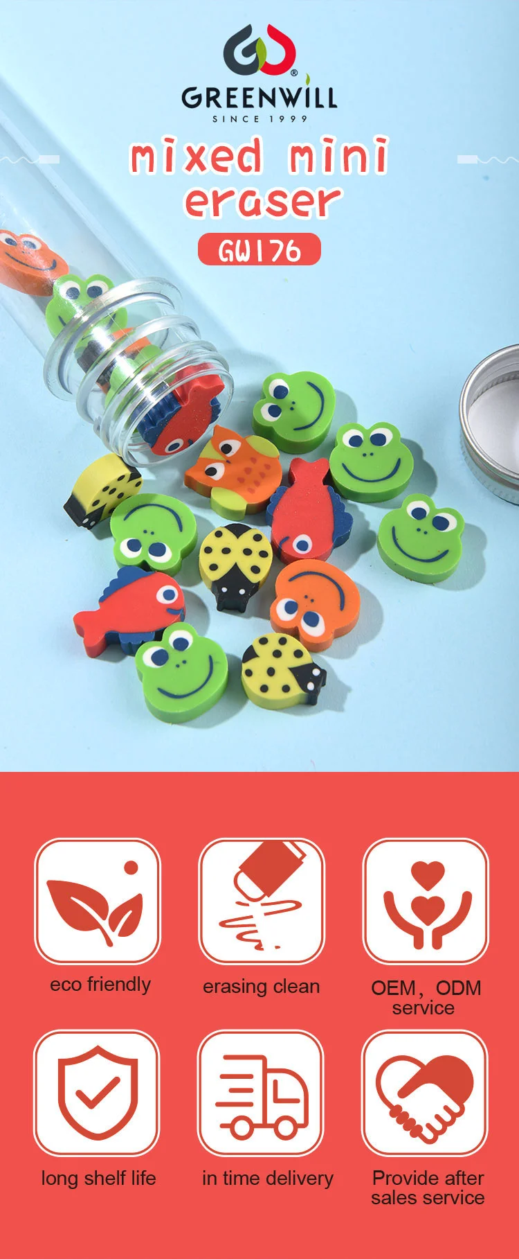 Mixed Mini Eraser-Company-Factory-Seller-Supplier