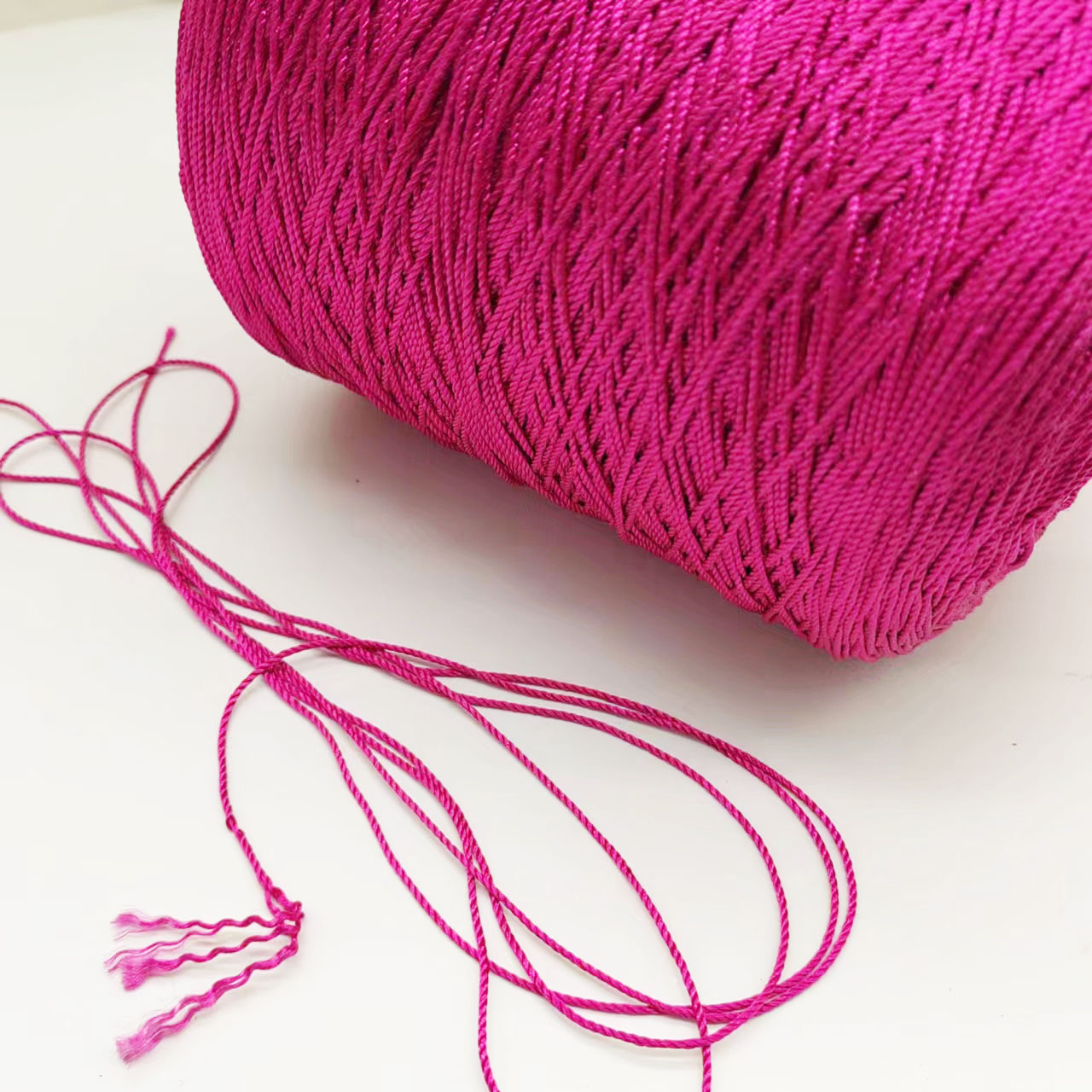 Nylon Hollow string 3mm-8mm macrame silk thread DIY Knitting Handmade ...