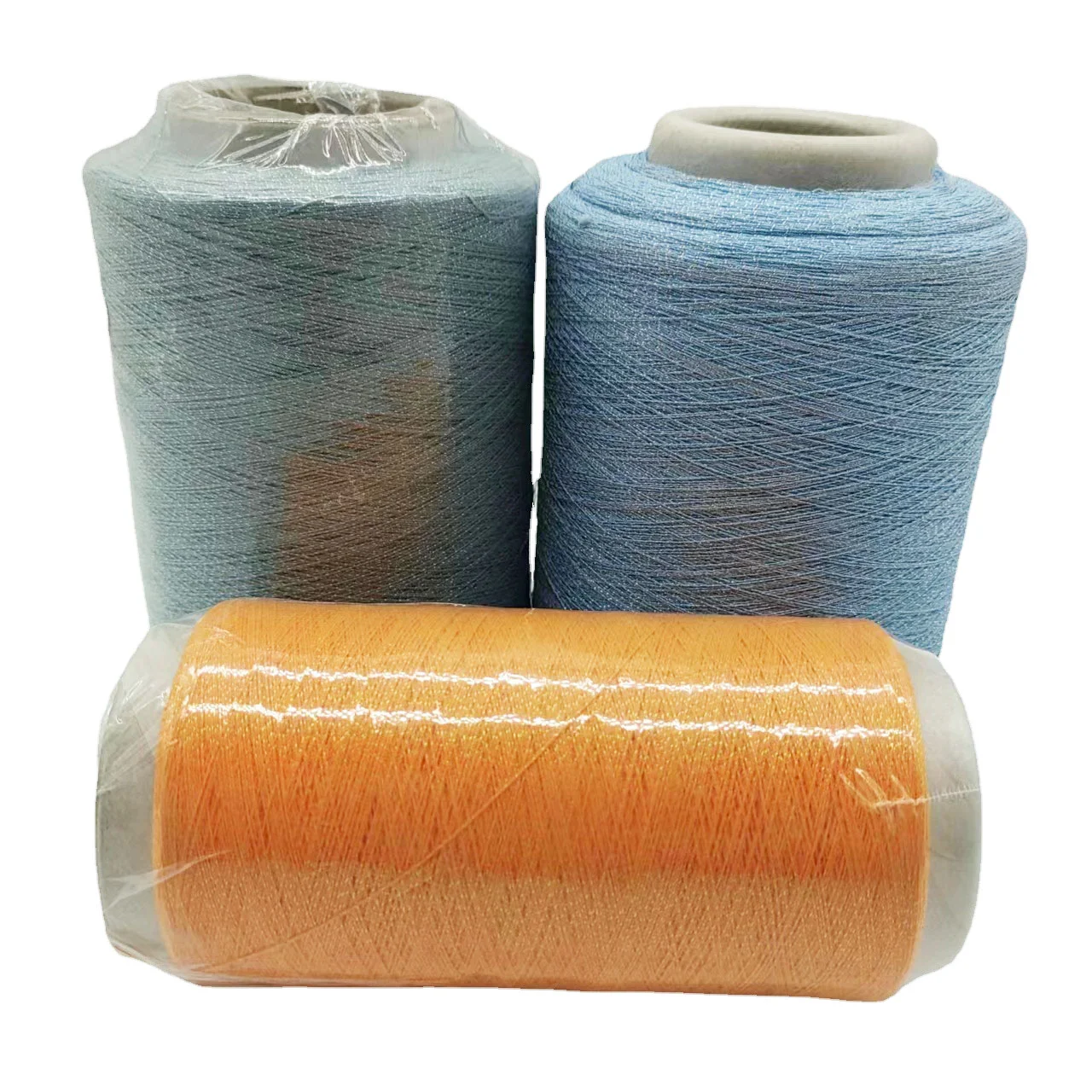 polyester sewing thread with metallic yarn twisted Embroidery Thread ...