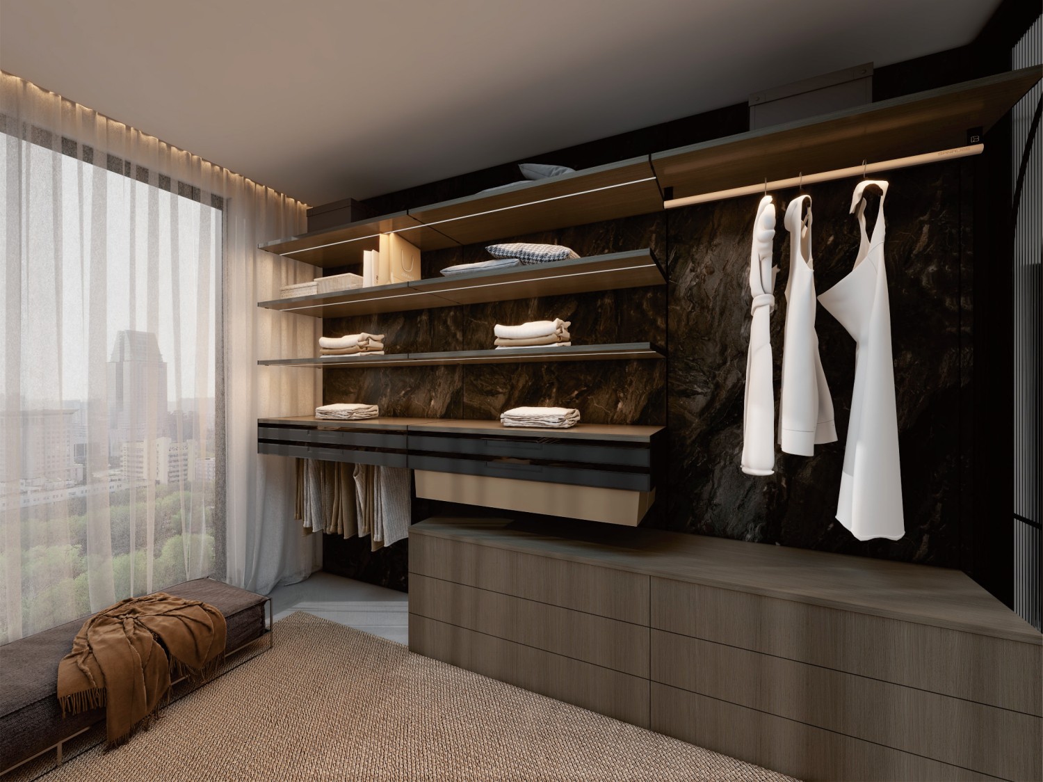 Wall-mounted cloakroom_Foshan Fukuang Intelligent Home Co., Ltd.