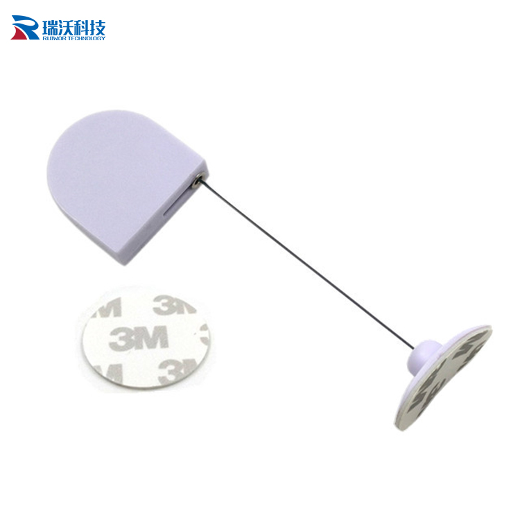White Retracting Security Cable Small Anti-theft Pulling Box