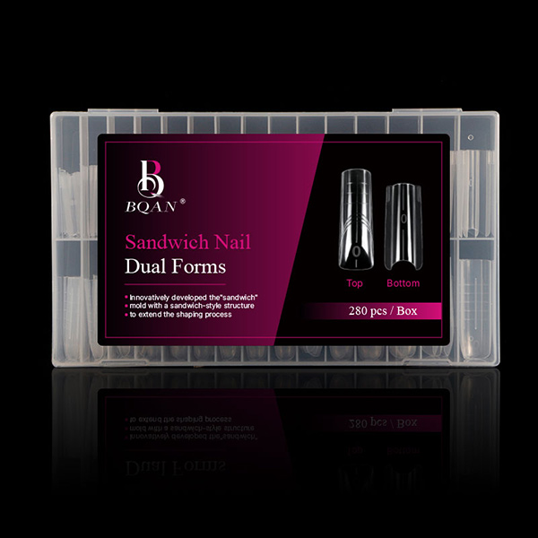 Professional Reusable Sandwich Nail Dual Forms for Fast Nail Extensions