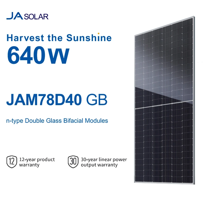 JA Solar Deep Blue 615W 625W 635W 640W Bifacial Double Glass Modules