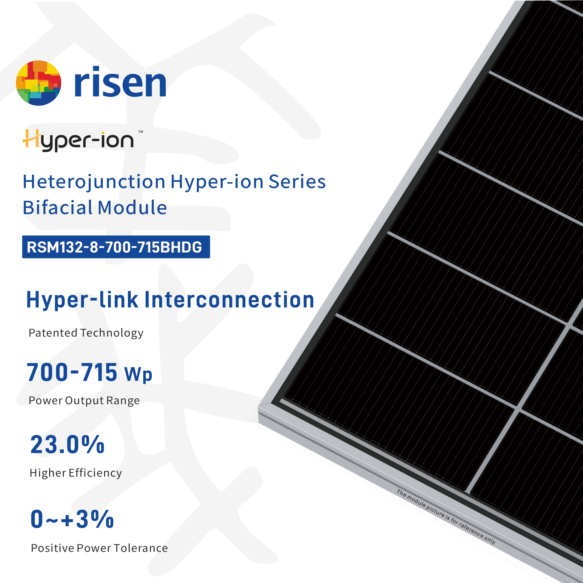 Risen Heterojunction Hyper-Ion Bifacial Module 700W 705W 710W 715W