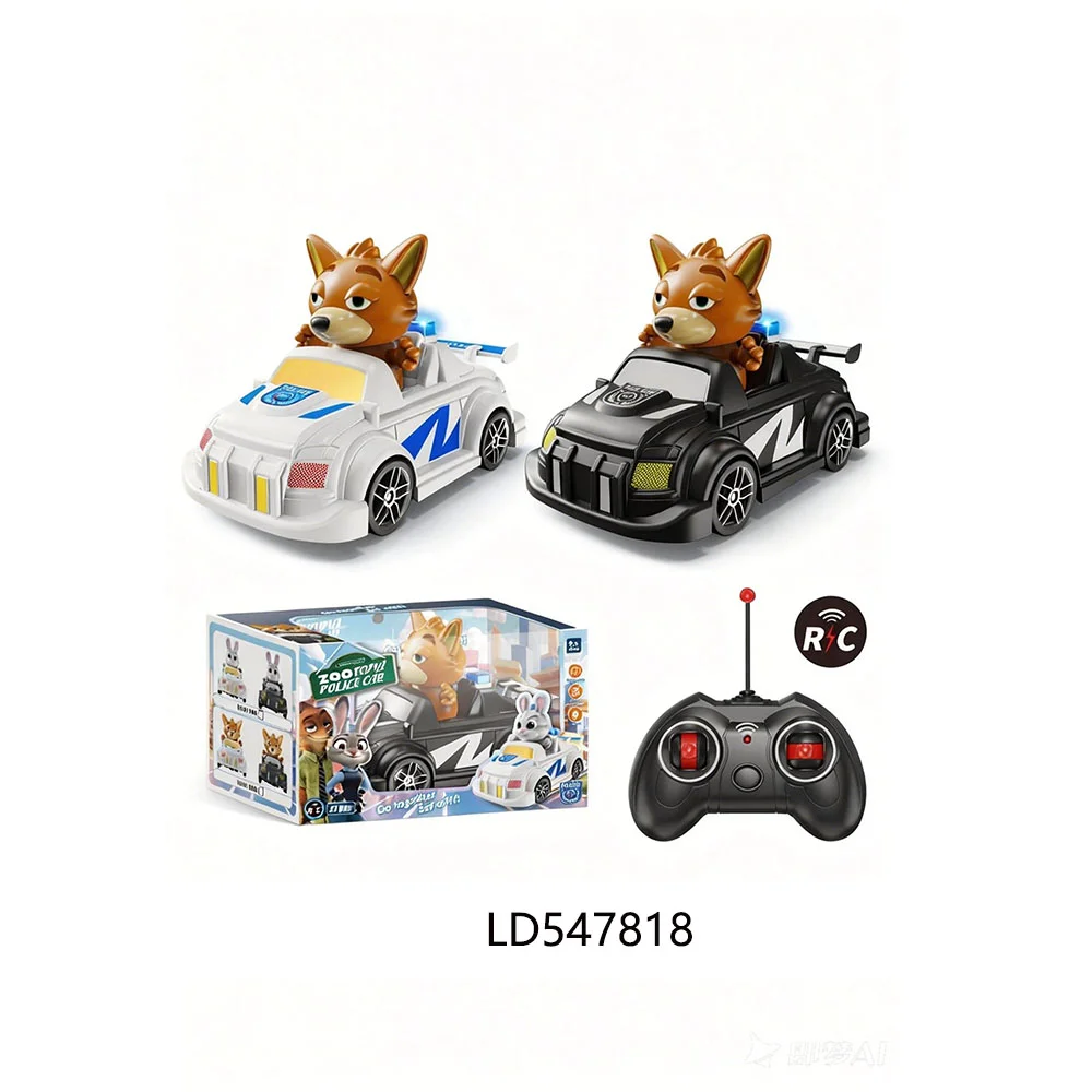 Zootopia Nick Wilde 4-Channel Remote Control Police Car Toy – LED ...