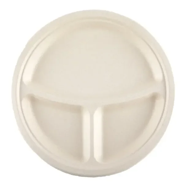 Benefits Of Biodegradable Three Compartment Round Plate For Sale
