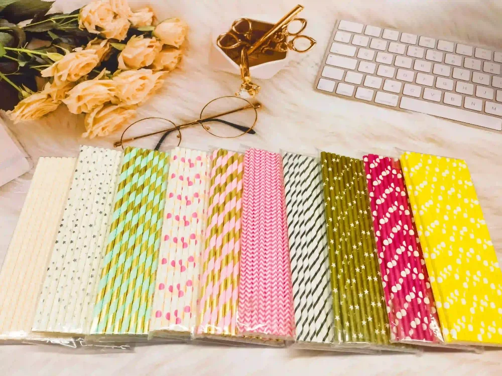 Eco-Friendly Biodegradable Colorful Paper Straws Manufacturing
