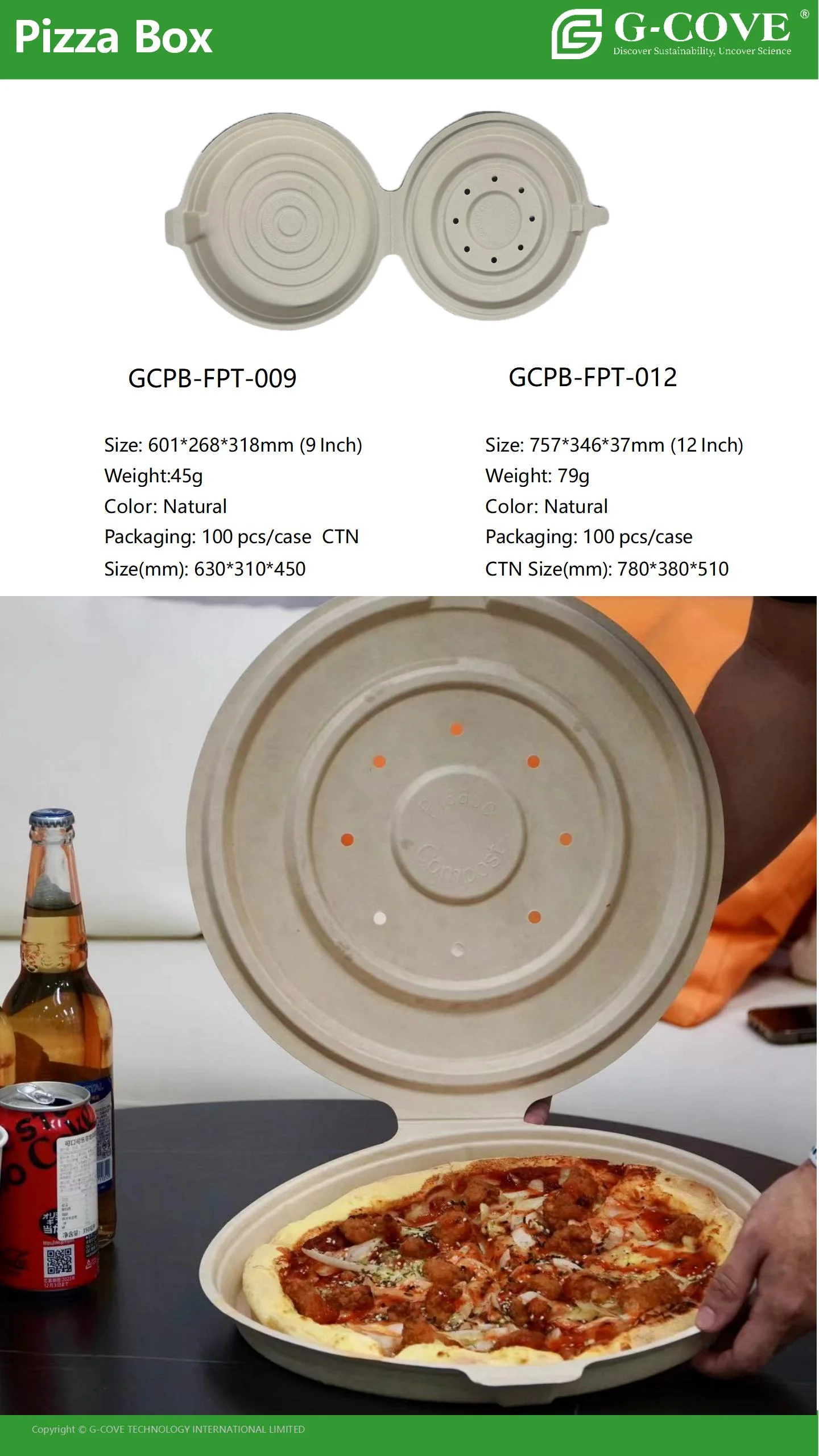 Eco-Friendly Pizza Tray: Bamboo Fiber, Plant-Based, Recyclable ...