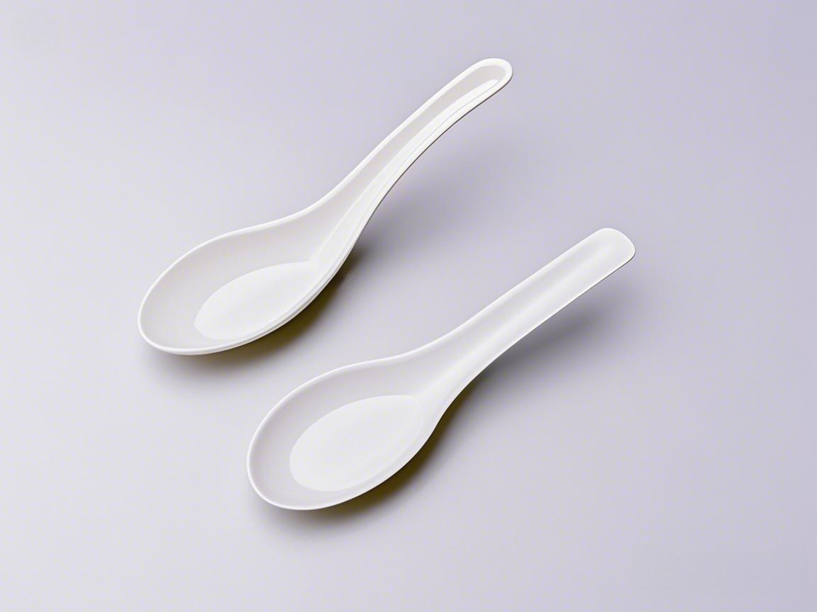 Biodegradable Bamboo Fiber Disposable Chinese Spoon – Lightweight ...