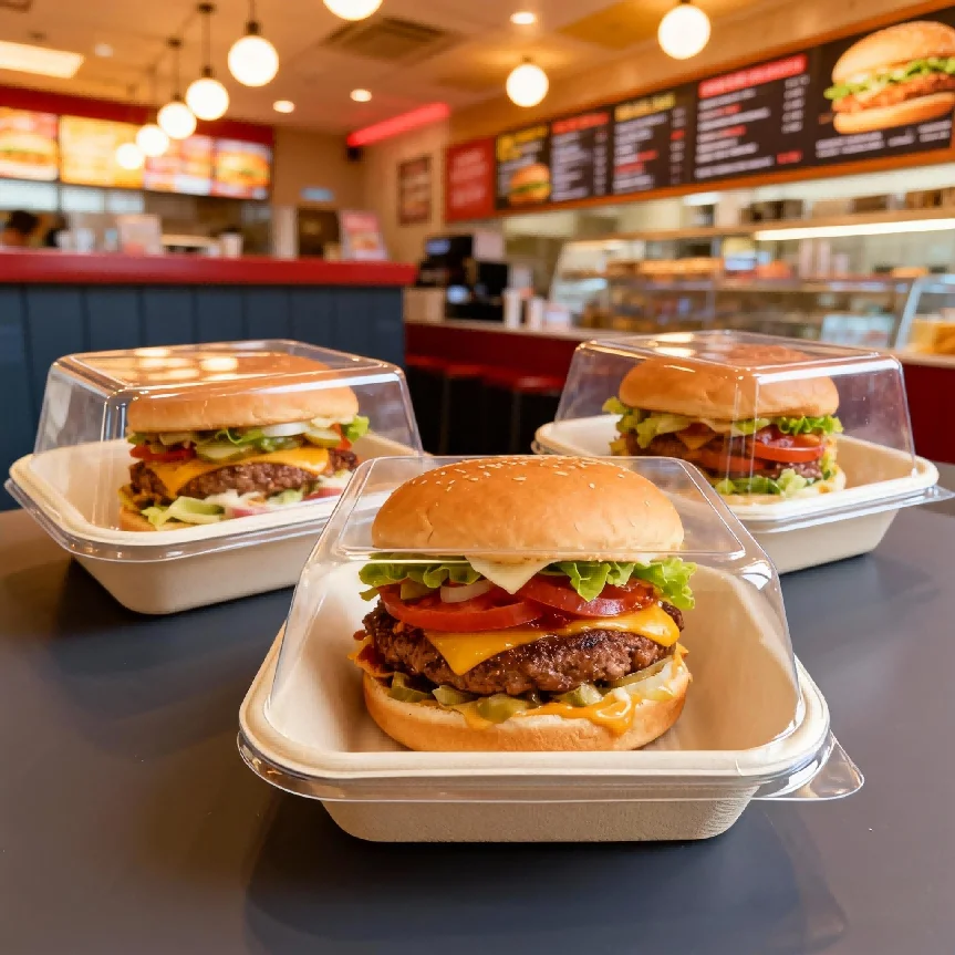 G-COVE 6-Inch Two-Piece Burger Box: Sustainable Food Packaging
