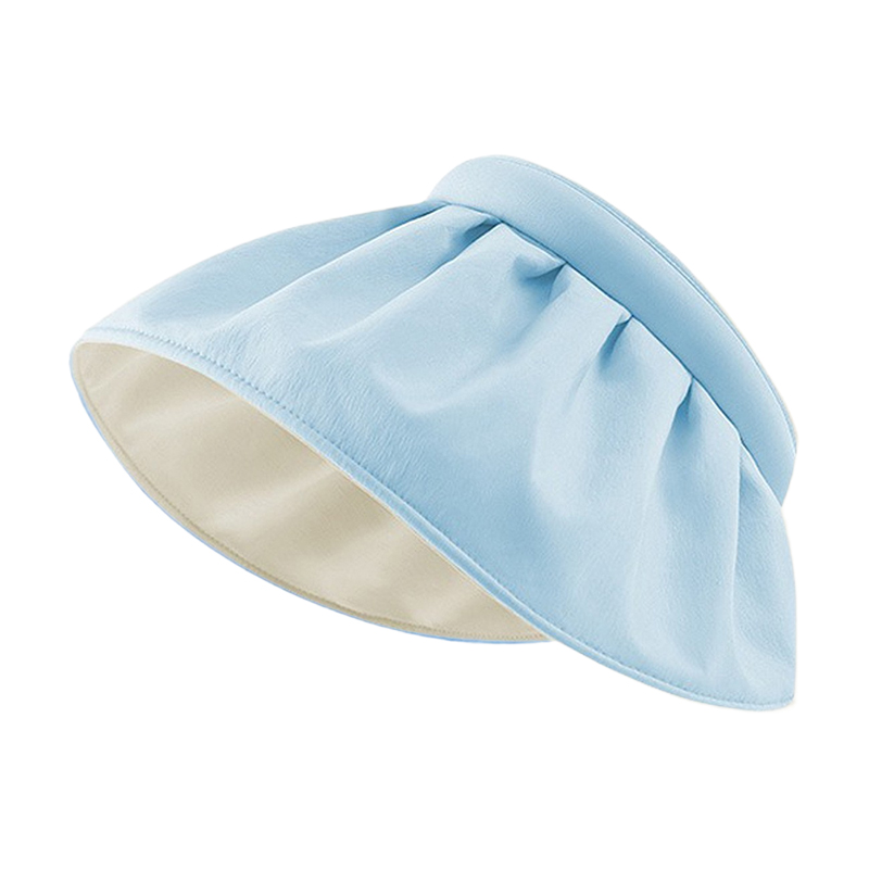 Large-brimmed open-top shell hat