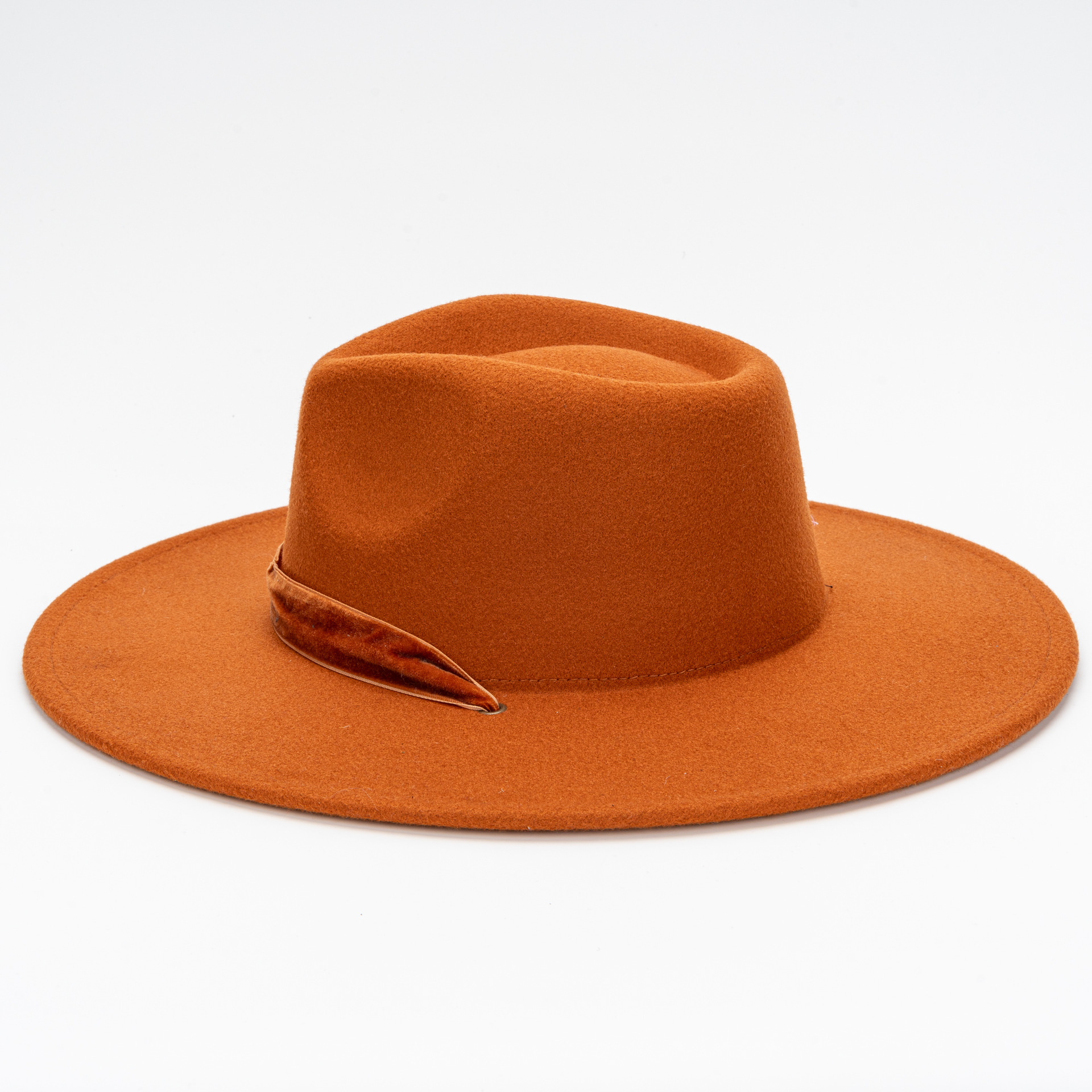 Unisex Solid-Color Felt British Retro Jazz Hat - Stylish Flat-Brimmed ...