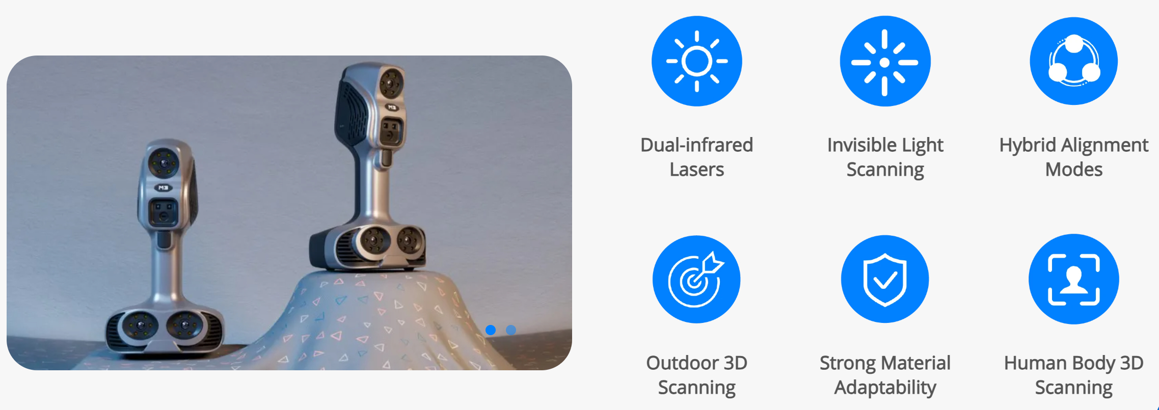 iReal M3 Handheld 3D Scanner | Hybrid Infrared Scanning System China