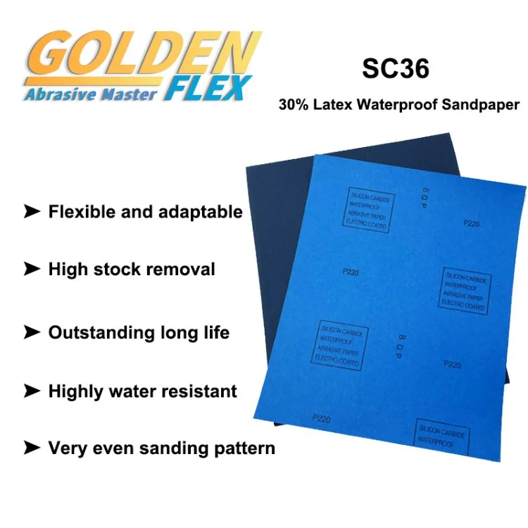 Wet And Dry Sanding Sheets-Latex-Blue Waterproof Sandpaper Company