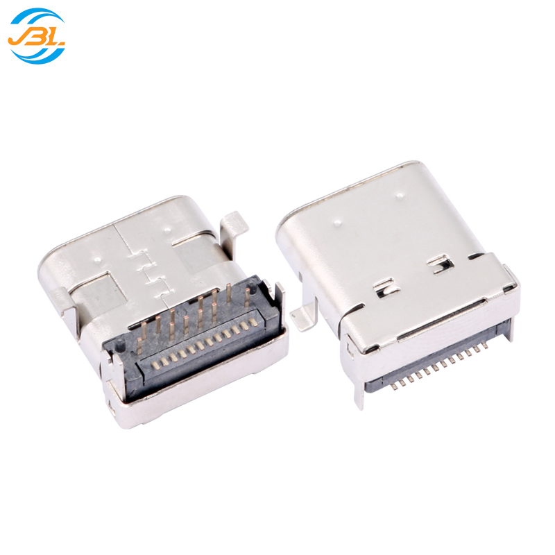 TYPE C 24PIN 板上双壳垫高 外壳前SMT后DIP JBL-104311642_东莞市金比莱五金塑胶科技有限公司