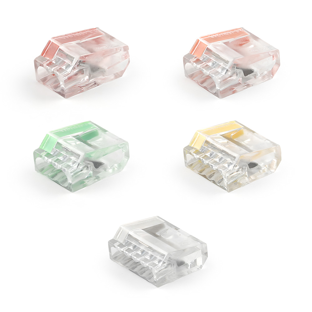 DIY GO 2/3/4/5 Pin Mini Fast Push-in Conductor Wiring Connector ...