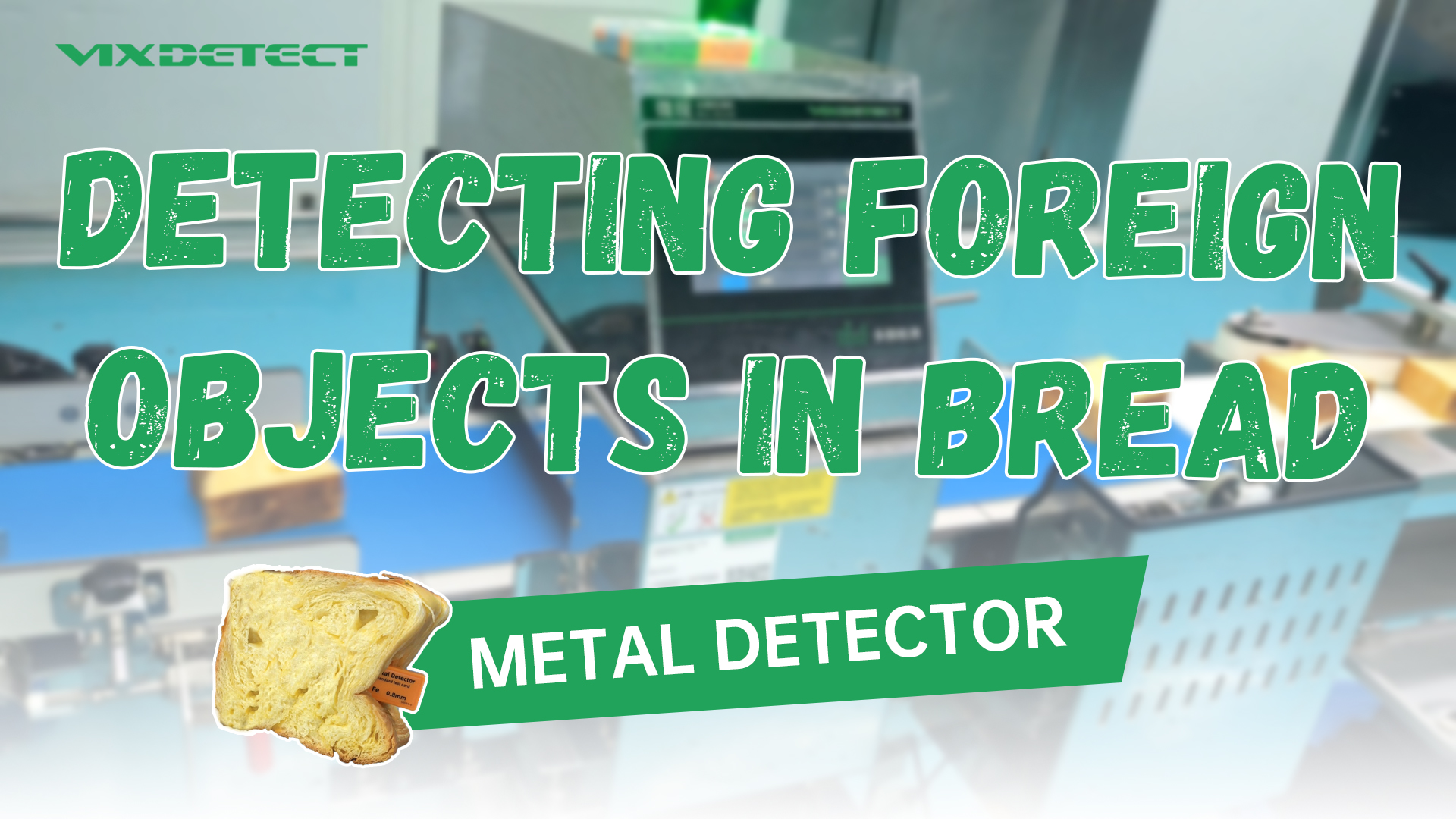 Metal detector bread inspection