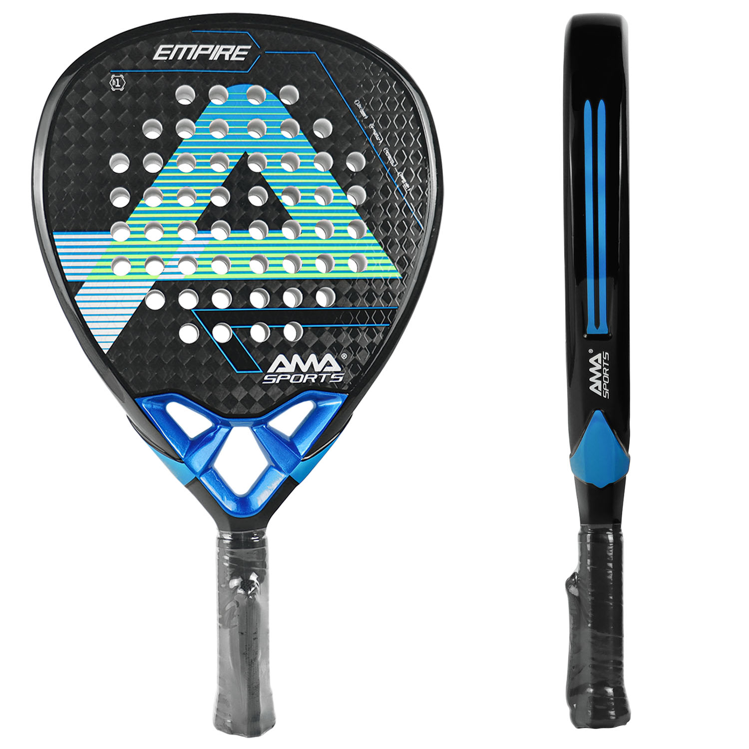 12K Carbon Blue Padel Racket Wholesaler & Manufacturer | Ama Sport