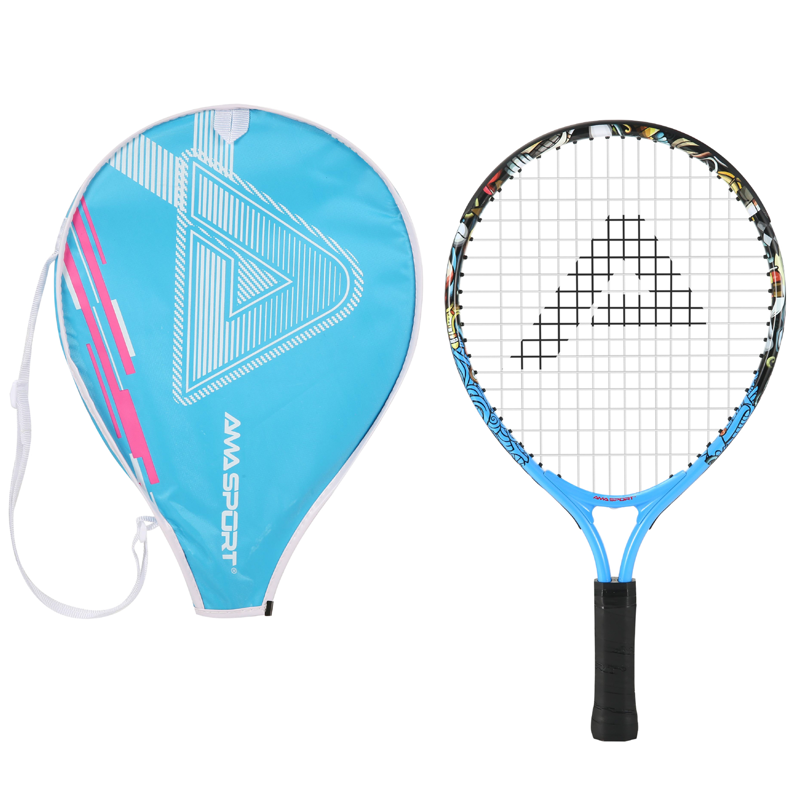 Kids Tennis Rackets-Graffiti Blue-Ama Sport