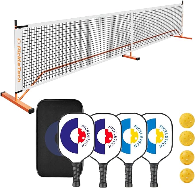 Portable Pickleball Net System-Yellow-PickleTech