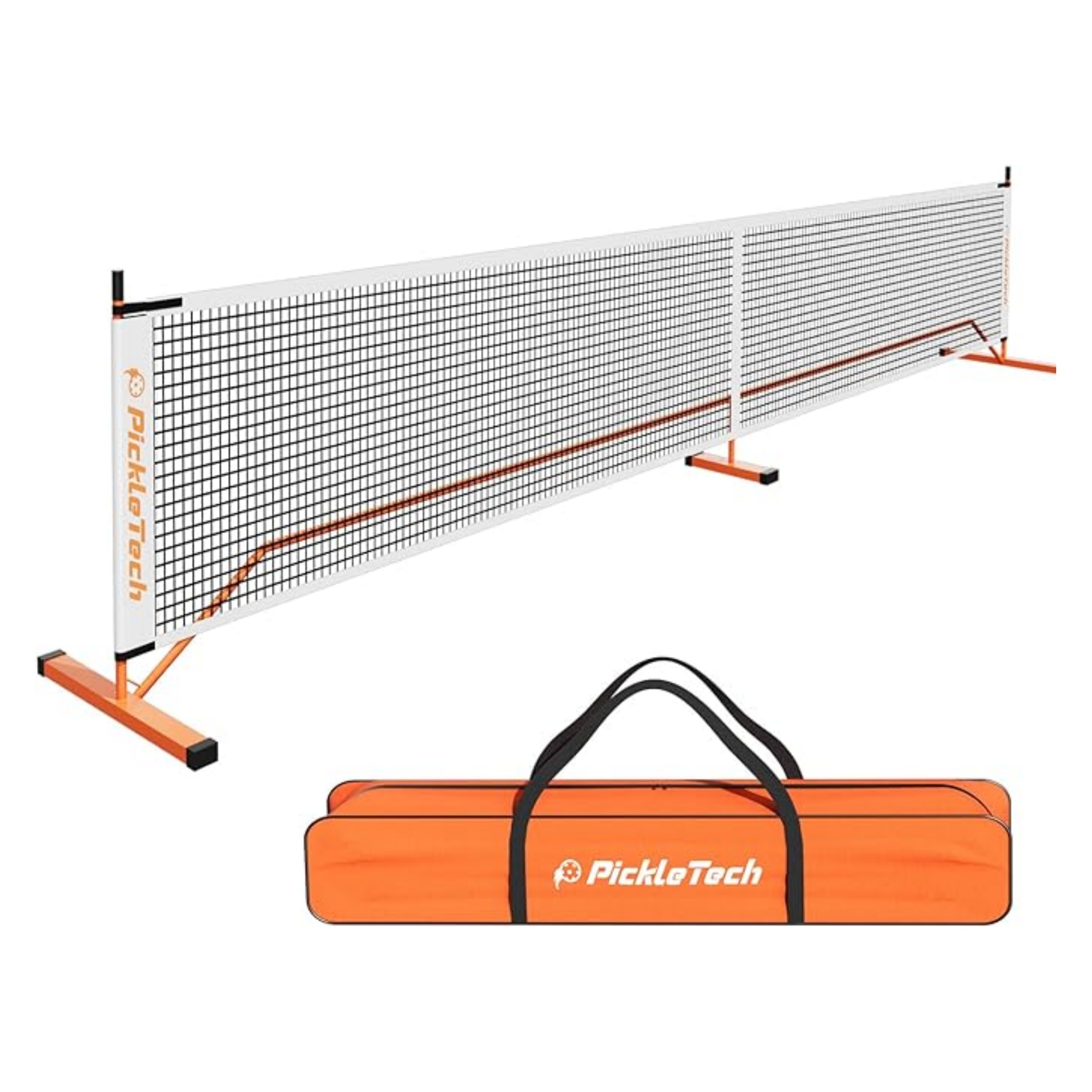 Portable Pickleball Net System-Orange-PickleTech