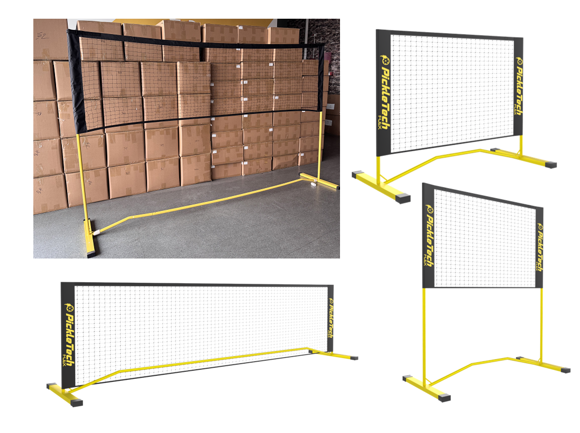 Portable Pickleball Net System- 4In1 Yellow-PickleTech