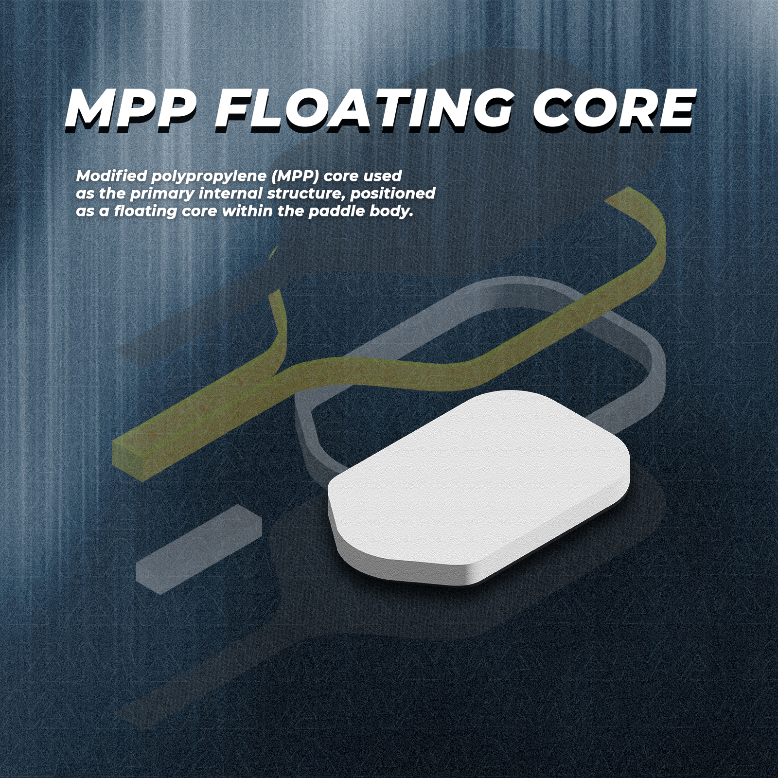 AMA Industry MPP Core - EVA+Foam Frame Pickleball Paddle