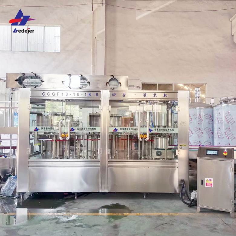Intelligent 4-in-1 bottled water filling machine: realizing primary ...