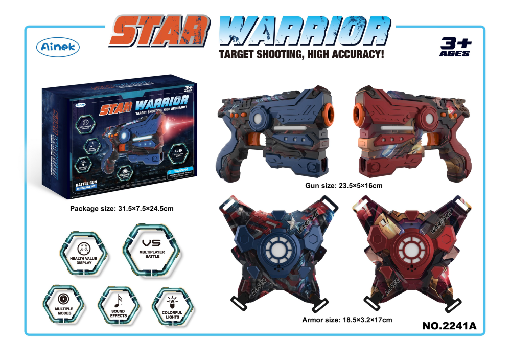 Laser Tag Toy Set with Light-Up Shield | Factory Supply Interactive ...