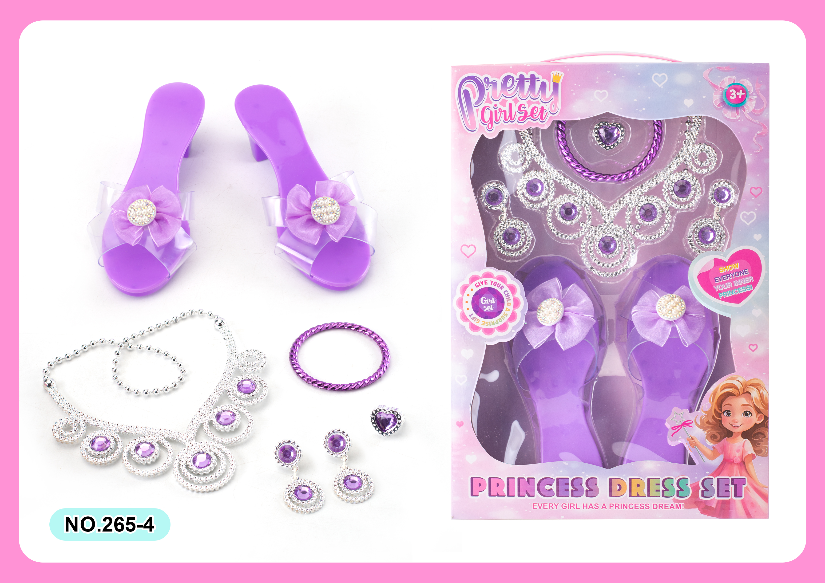 Girls’ Princess Dress Up Kit – OEM Crown & Wand Costume Supplier