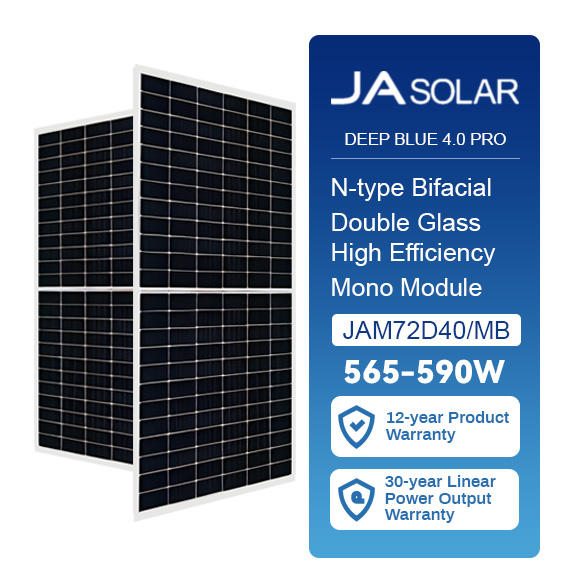 JA 565w 570w 575w 580w 585w 590w N-type Double-glass Solar Panel