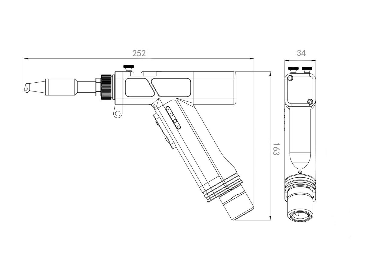 SUP28F Handheld Laser Air Cooled Welding Head