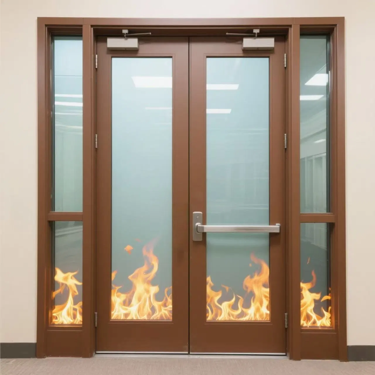 Steel Frame Fire Rated Glass Door - Enhanced Security and Fire Protection
