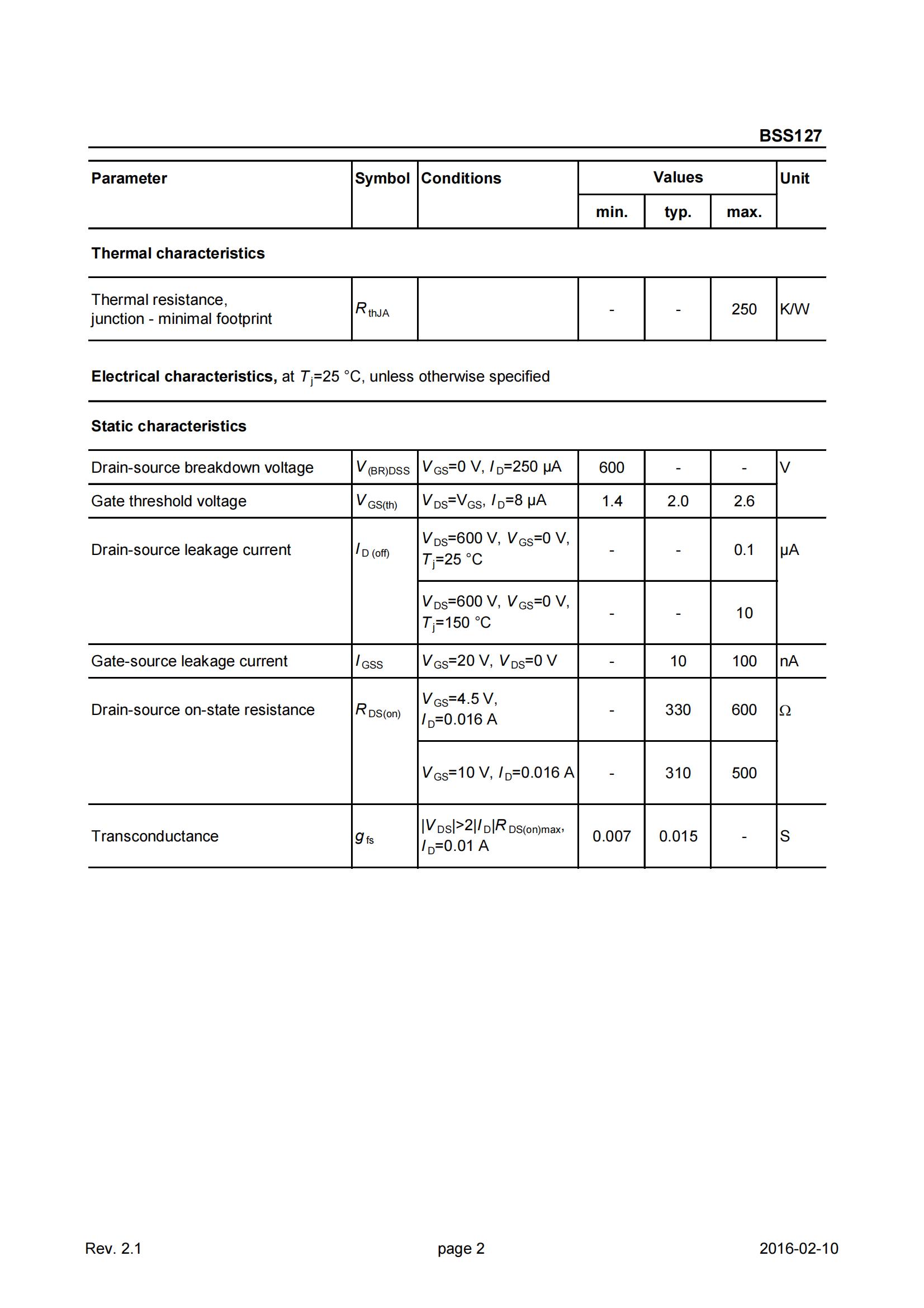 BSS127_深圳市南科功率半导体有限公司