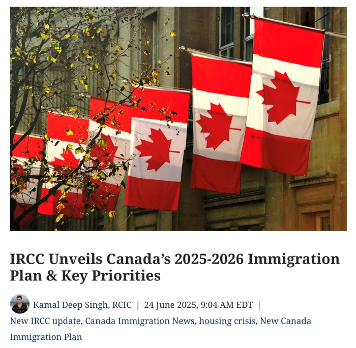 2025-2026加拿大移民年度计划出炉！多项政策调整