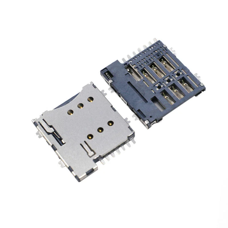 micro sim card socket connector push push 6P SMT