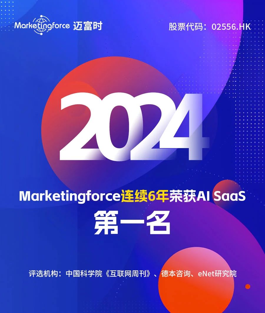 Marketingforce连续6年荣获AI SaaS影响力企业TOP！_内蒙古深大智能网络技术服务有限公司