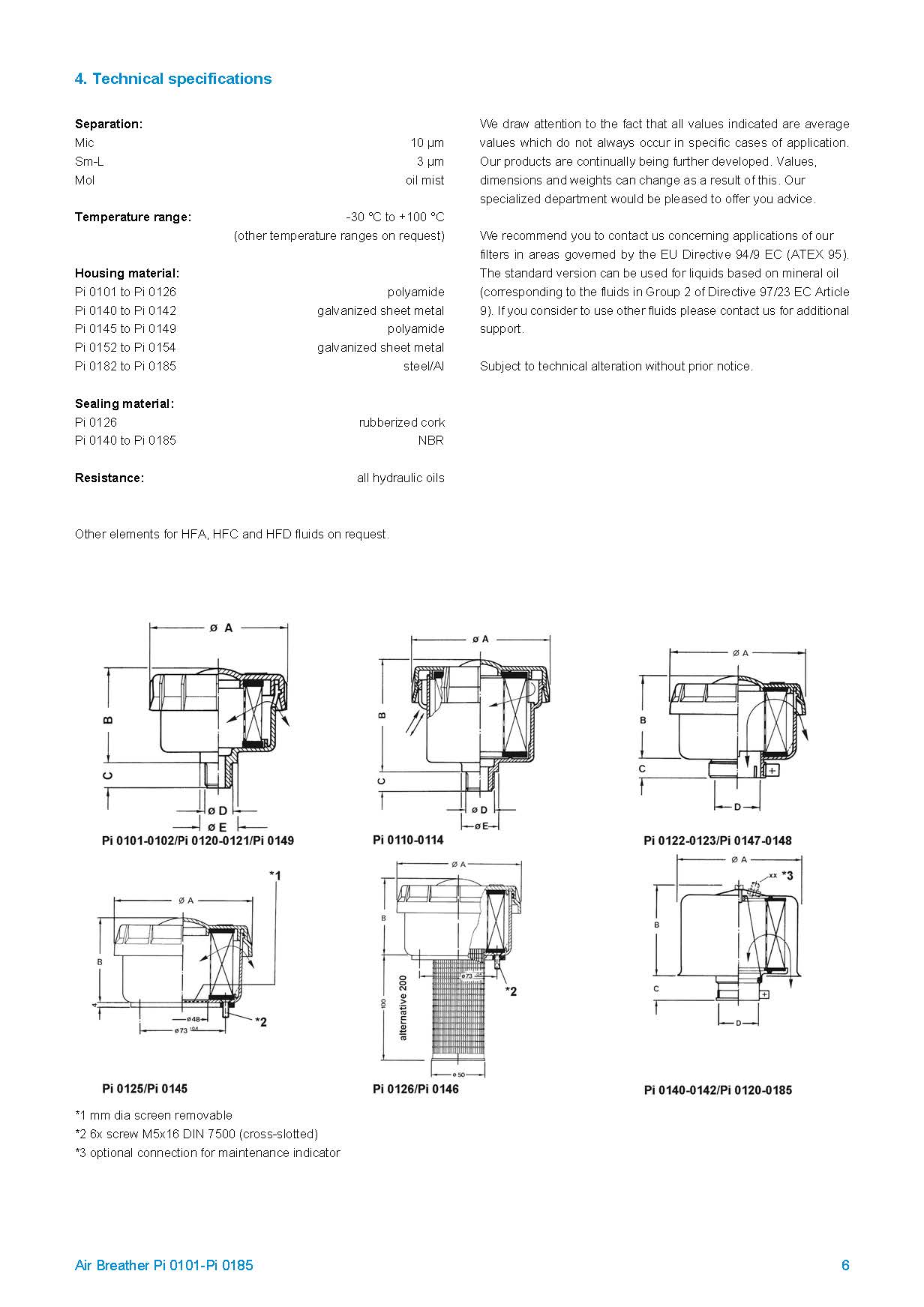 空气过滤器PI 0101-PI 0185-酷尔森环保科技(上海)有限公司
