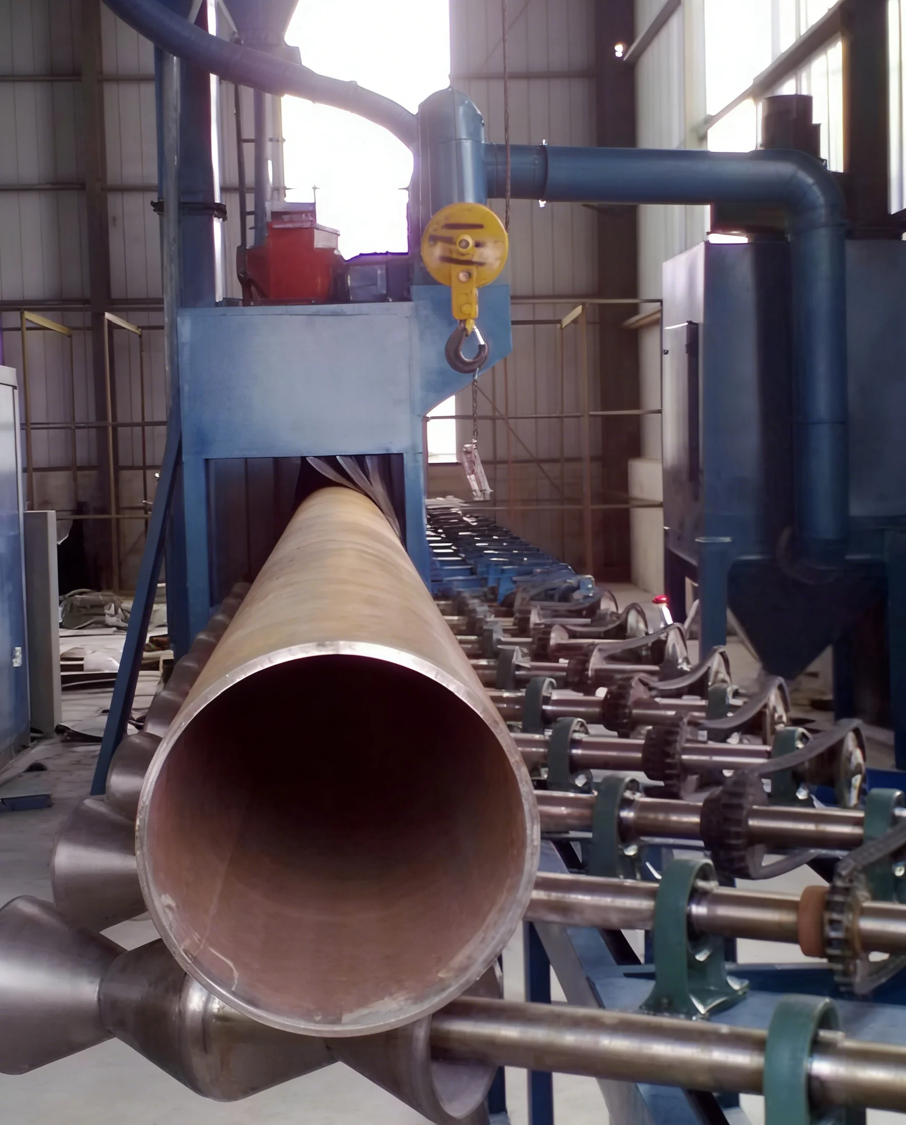 Steel Pipe Outer Wall Spraying & Shot Blasting | Jiangsu ChuanDu Tech